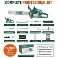 62CC 2-Stroke 20" Gasoline Chainsaw, Power Engine Wood Cutting Gas ...