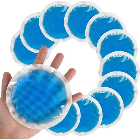 Round Reusable Gel Ice Pack with Cloth Backing, Soft Flexible Hot ...