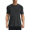 Bnwani Shirts for Men Quick Dry Tee Solid Color Active Shirts Dark Gray ...