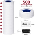 30 Rolls 15000pcs White Price Gun Labels for Mx-5500 Labeller White ...