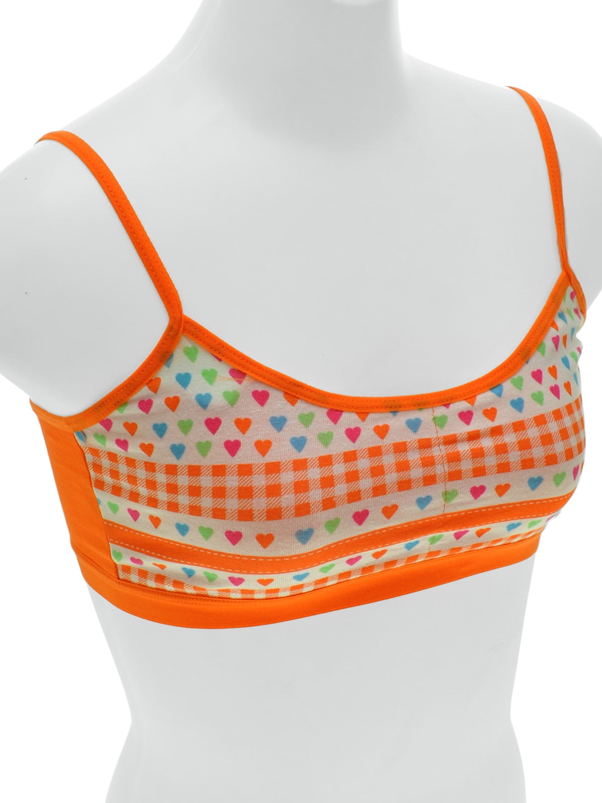 Angelina Girls's Cotton Training Bras With Heart Print Design (6-Pack ...