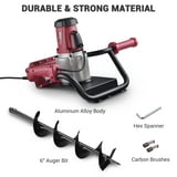 Yescom 1500W Electric 1-man Post Hole Digger with 6-inch Bit Earth ...