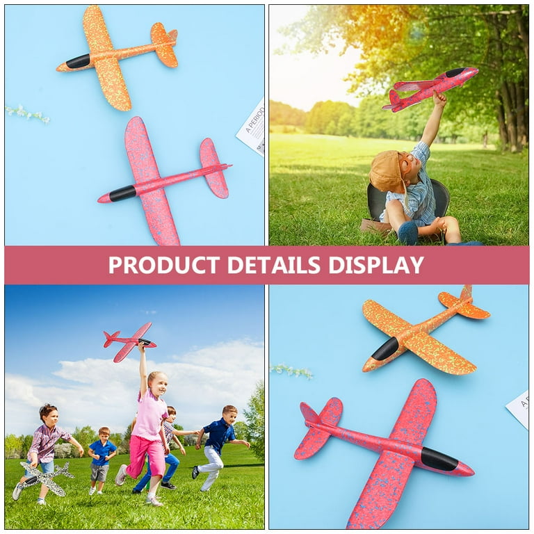 NUOLUX 4pcs Aerobatic Slingshot Plane Glider Airplane Outdoor Flying Toy for Kids