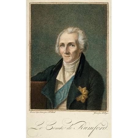 Benjamin Thompson /N(1753-1814). Count Rumford. American Physicist And ...