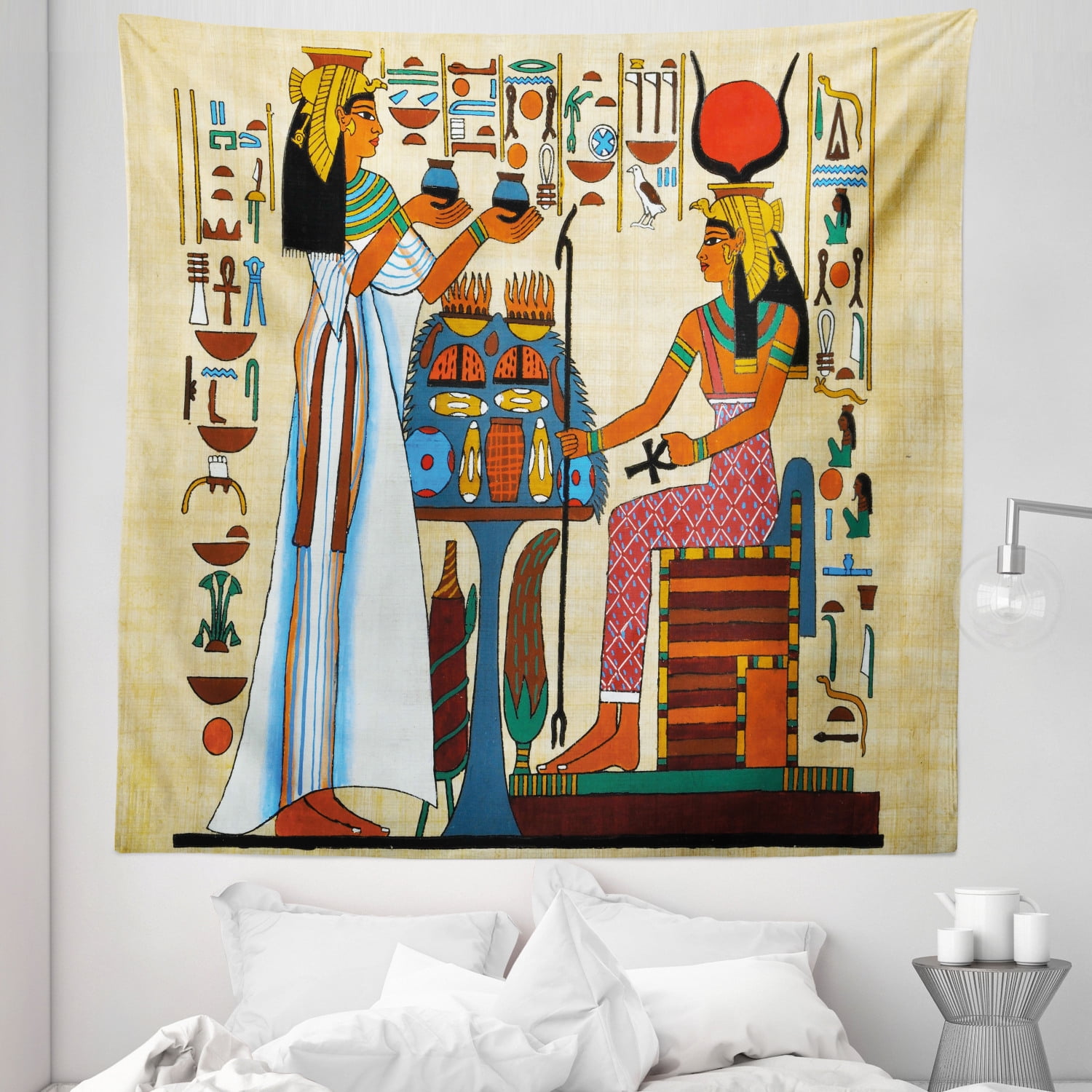 Retro Tapestry, Papyrus Design with Elements of Classic Egyptian ...