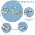 80Pcs Stainless Steel Leverback Earring FindingsReal 24K Gold Plated ...