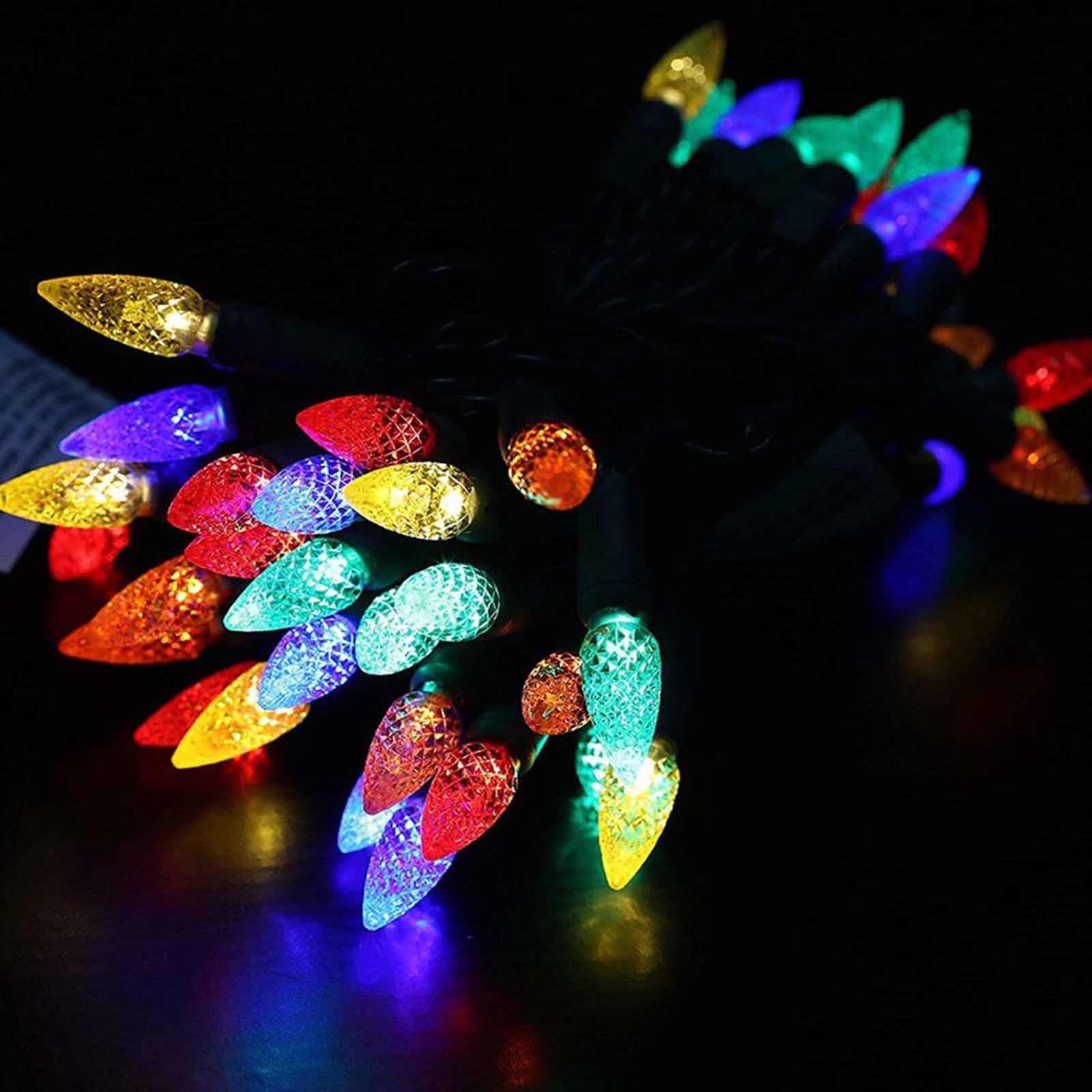 C9 Christmas Lights 50LED 32FT, Christmas String Lights With Plug ...