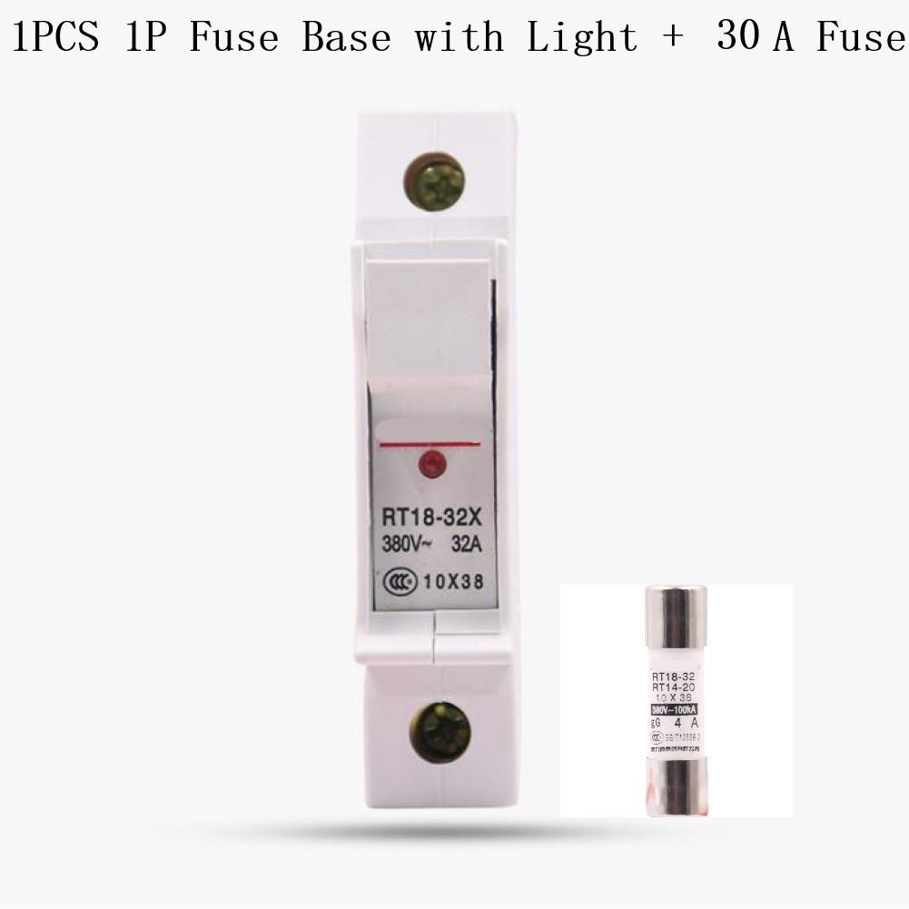 1P With Lamp Fuse Base + 1 Ceramic Fuse 10*38mm 250V 2A/4A/6A/10A/16A ...