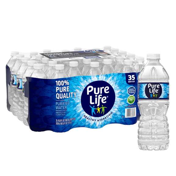 Pure Life Purified Water, 40 Pack Bottled Water, 16.9 fl. oz - Walmart.com
