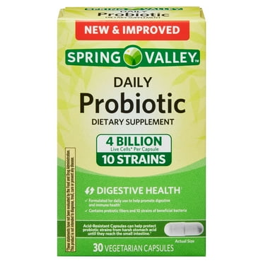 Spring Valley Extra-Strength Probiotic Vegetable Capsules, 30 Count ...