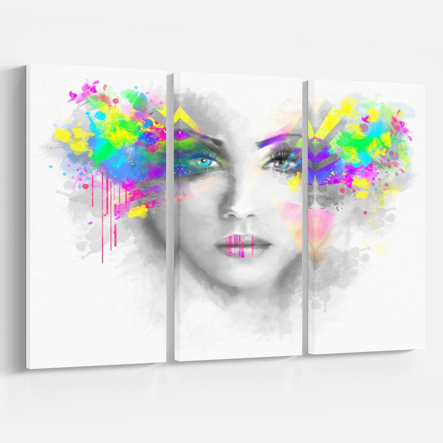 Click here for Designart Design Art Gray Woman With Green Flowers... prices