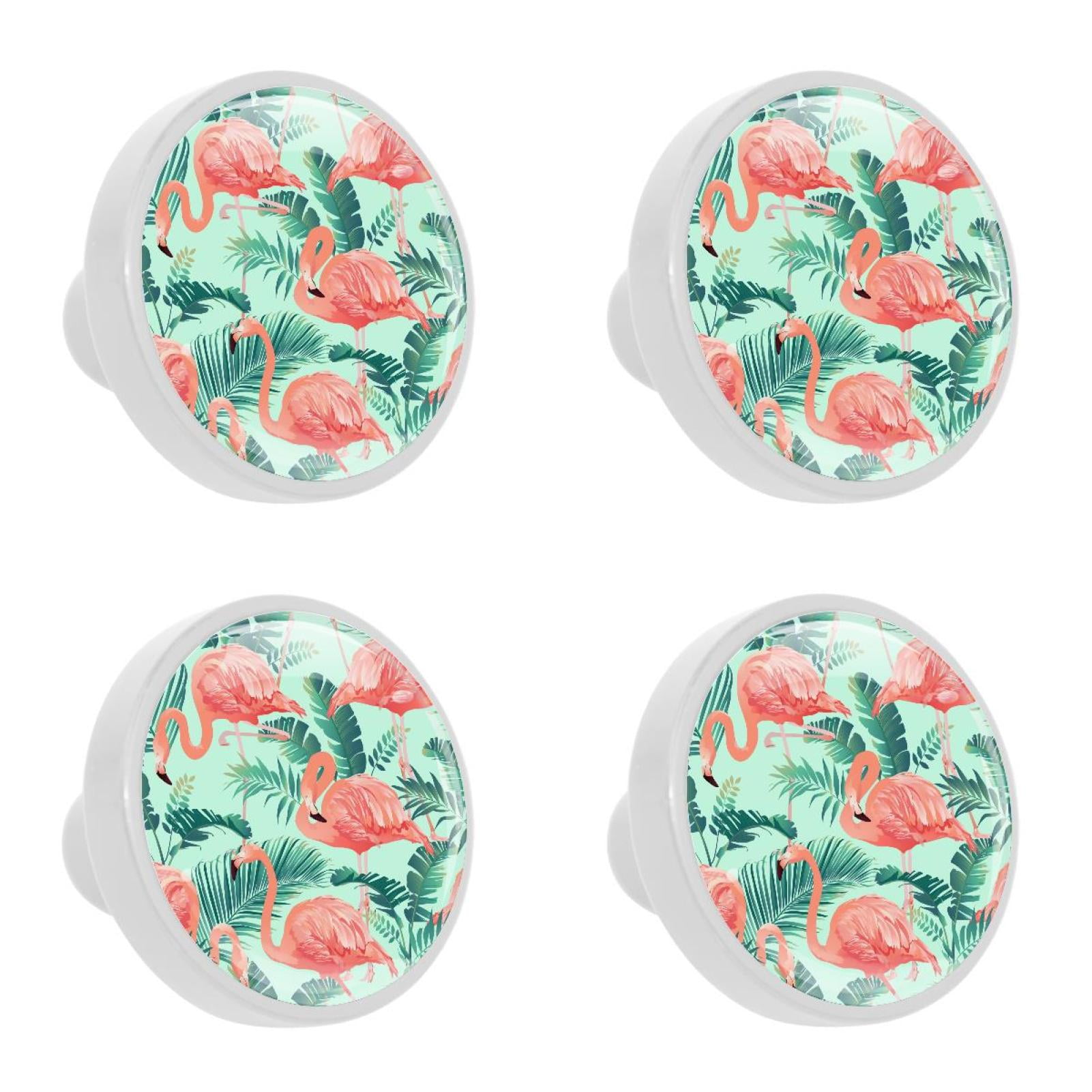 4 Pcs Flamingo Knobs for Kitchen Cabinet Cupboard Dresser Bookcase ...