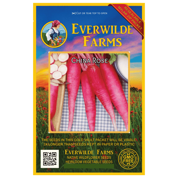 Everwilde Farms - 1 Oz China Rose Radish Seeds - Gold Vault Bulk Seed ...