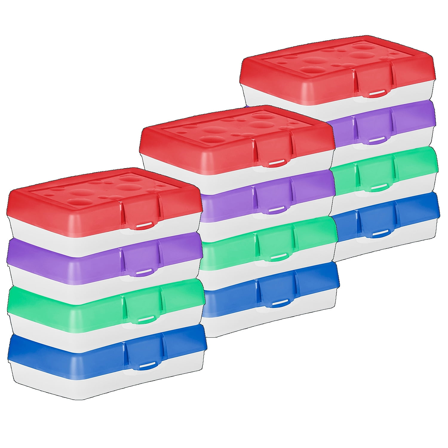 Storex Pencil Case, Assorted Colors, Pack of 12 - Walmart.com