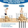 HYKE 4 Pack Height Adjusters for Folding Tables, 4- Adjustable Leg ...