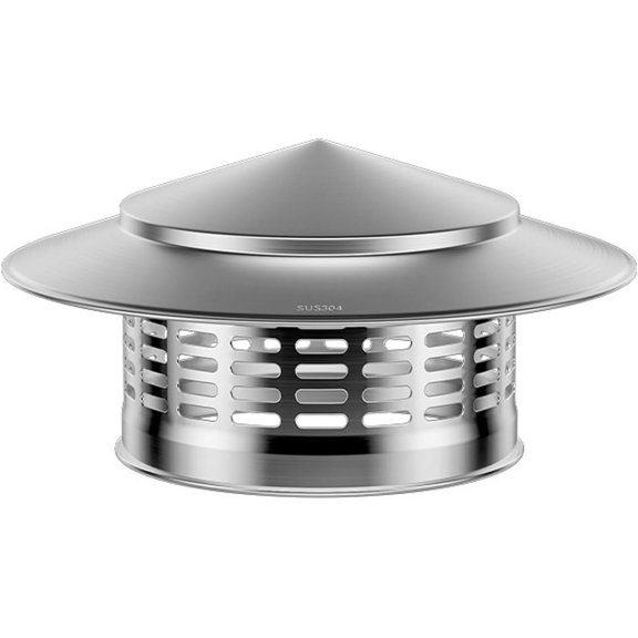 VEVOR Chimney Cap 6-inch 304 Stainless Steel Round Roof Rain Cap Cover ...