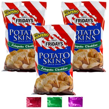 T.G.I. Friday's Cheddar & Bacon Flavor Potato Skins Chips with Cheese ...