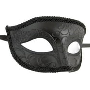 Masked Man Mask-Black With Ties - Walmart.com