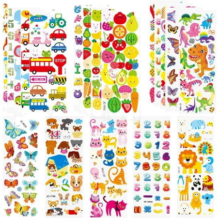 Stickers for Kids & Toddlers 500+ Puffy Stickers Variety Pack for ...