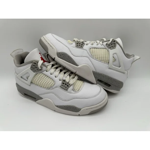 N I-K-E A i r-Jor-dan Retro 4 IV White Oreo Ct8527 100 Sz 10.5 Men’s ...