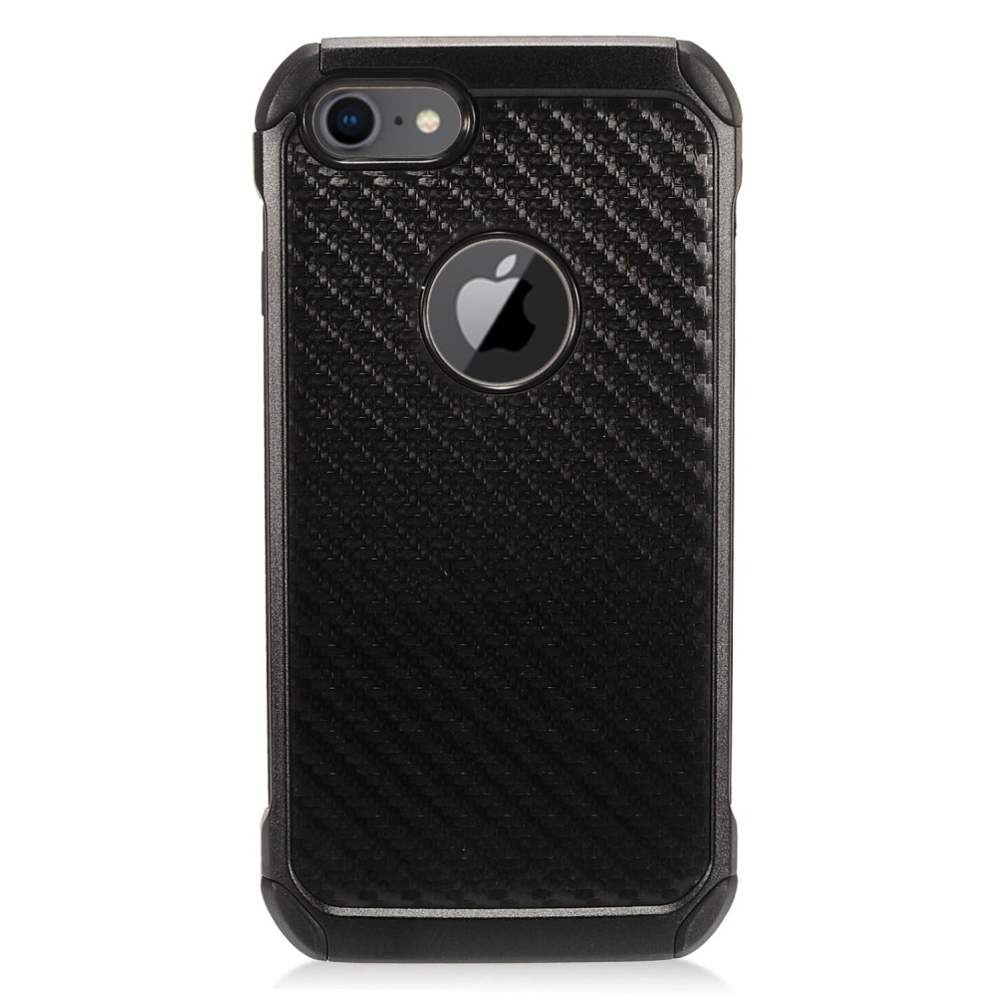 iPhone 8 Case, by Insten Carbon Fiber Dual Layer [Shock Absorbing ...