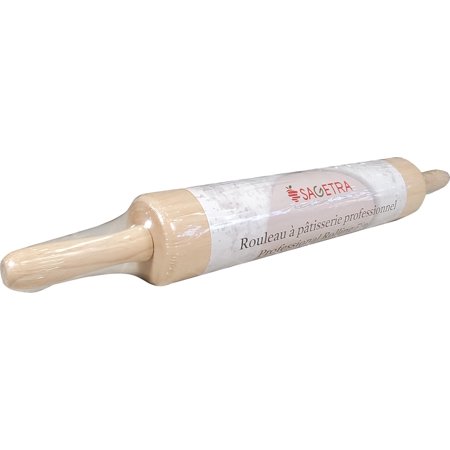 Magnum 15-Inch Wooden Rolling Pin, Hardwood Dough Roller With Smooth Rollers for Baking Bread ...
