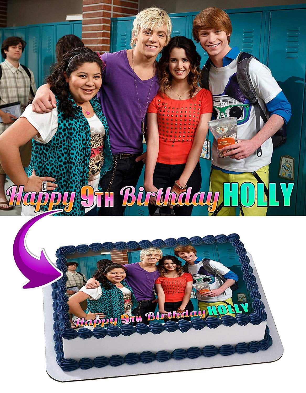 Austin and Ally - Edible Cake Topper - 11.7 x 17.5 Inches 1/2 Sheet ...