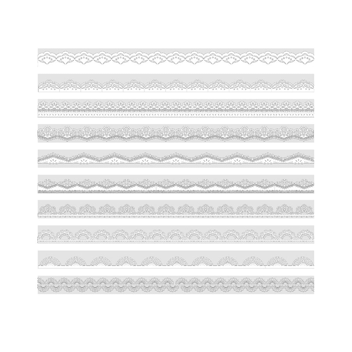 30 piece Transparent Lace Sticker Pack PET Transparent Lace Pattern ...