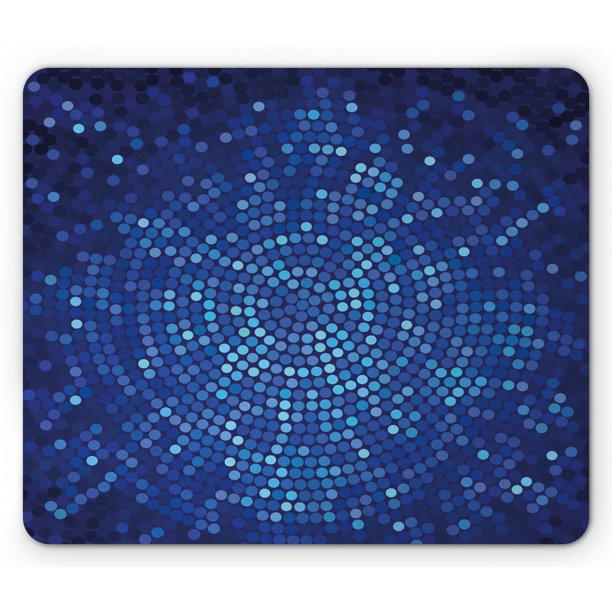 Abstract Mouse Pad, Spiral Fractal Mosaic Backdrop with Dots Circle ...