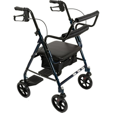 Drive Medical Duet Dual Function Transport Wheelchair Walker Rollator ...