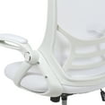 BizChair High Back White Mesh Ergonomic Swivel Office Chair with White ...