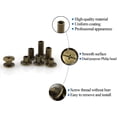 90 Sets Bronze Chicago Screws Leather Assorted Kit ，6 Sizes of Screw ...