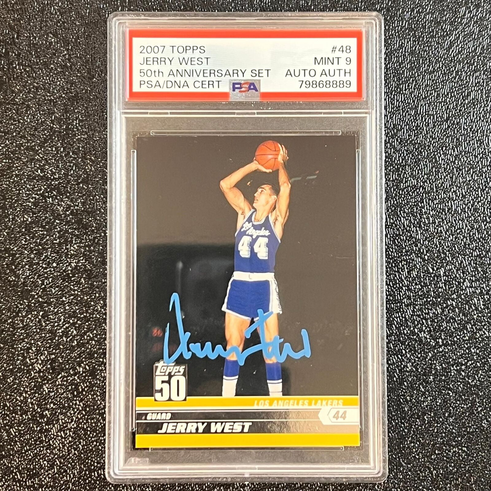 2007 Topps 50th Anniversary Set Jerry West #48 50th Anniversary Set PSA ...