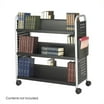 KFFKFF 330 lbs Book Cart Library Cart Capacity with V-Shaped Shelves in ...