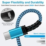 Type C Charger Block,with 3A Android Charger Fast Charging Cable 6FT 5V ...