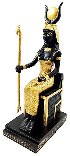 Egyptian Goddess Isis Iset Deity of Motherhood Magic Sitting On Throne ...