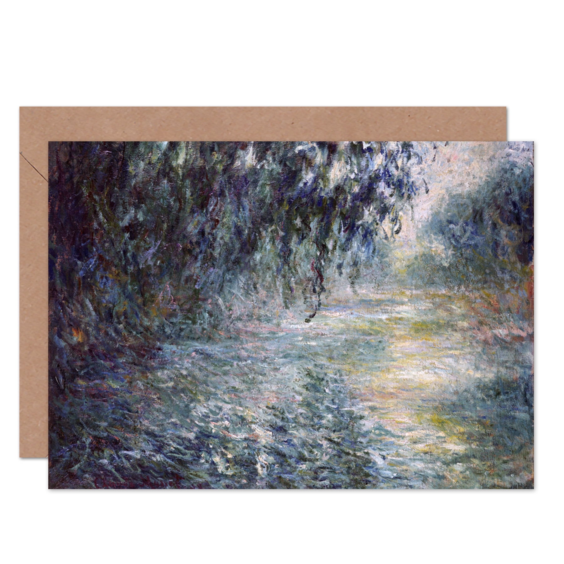 Claude Monet Morning On The Seine Fine Art Greetings Card Plus Envelope ...