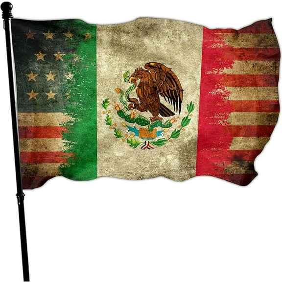USA Mexico Friendship American Mexican Combination 3x5 Banner Flag ...