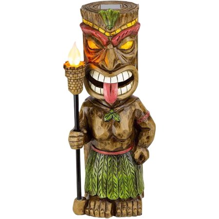 HEIBIN Outdoor Solar Mayan with Torch Ornaments, Resin Mayan Cultural ...