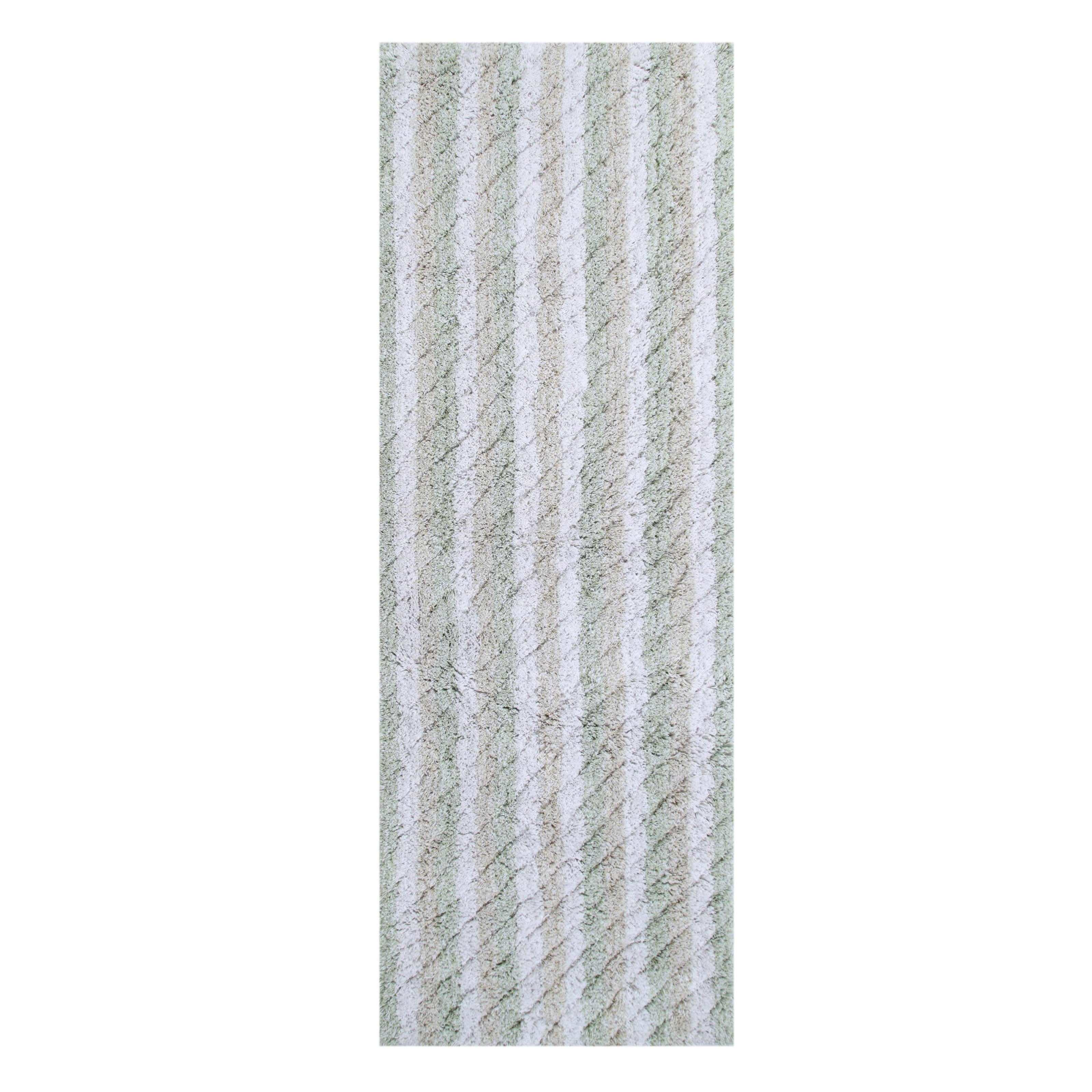 Affinity Home Collection Oversized Stripe Cotton Textured Bath Rug 22 x ...