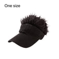 Jiibva Casual Sun Shade Hat Sun Cap with Fake Hair For Men Hip Hop ...