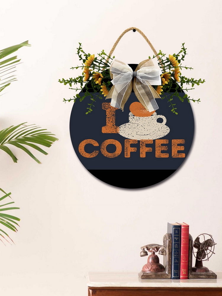 Eveokoki I Love Coffee Sign Rustic Wood Coffee Sign Farmhouse Coffee ...