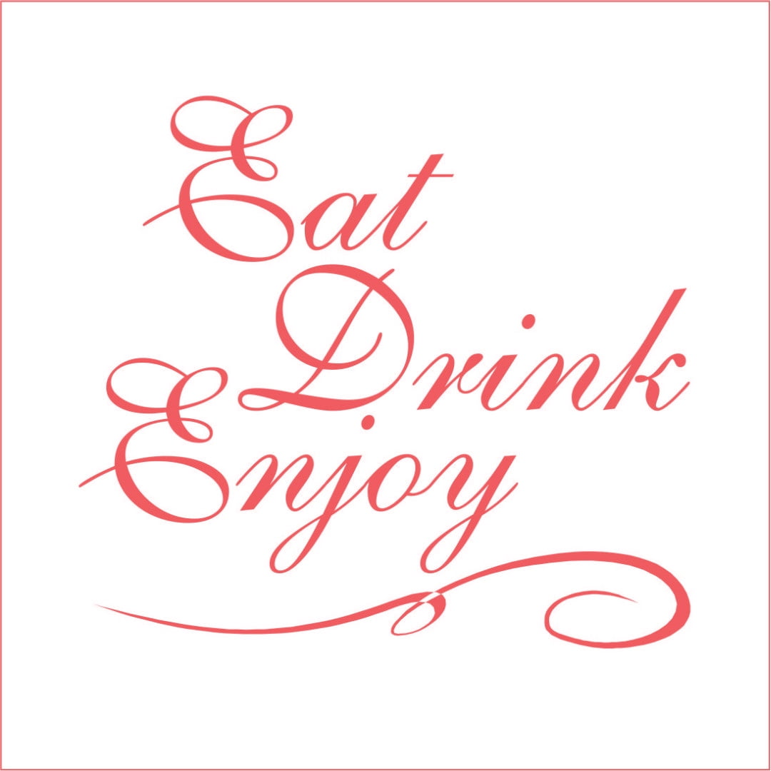 Eat Drink Enjoy Vinyl Decal - Small - Red - Walmart.com