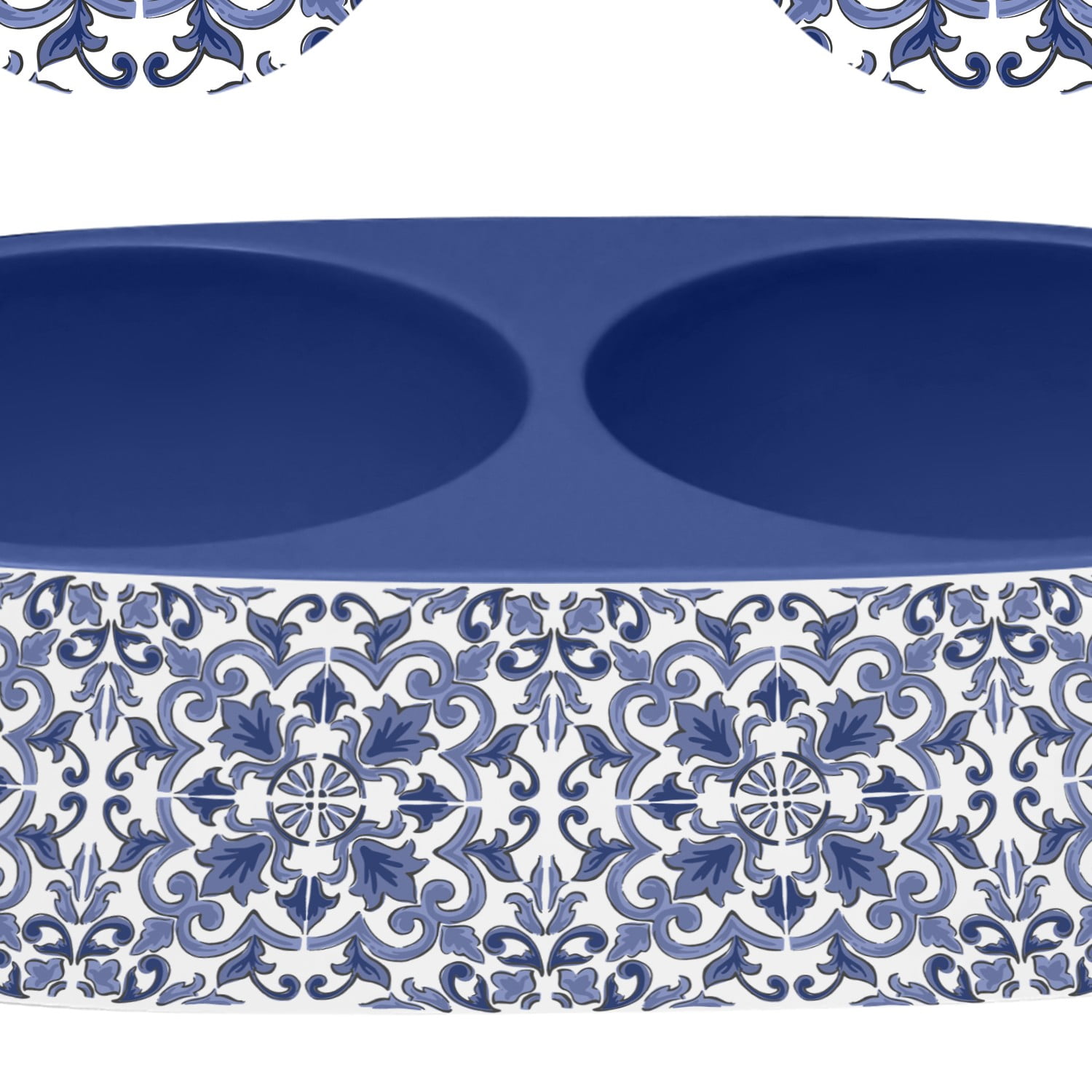 Canyon Clay Pet Bowl Double Indigo 15 1 X 3 4 Cups Melamine canyon-clay-pet-bowl-double-indigo-15-1-x-3-4-cups-melamine