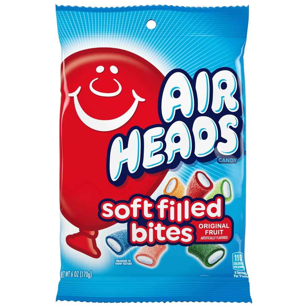 Airheads, Soft Filled Bites Candy, 6 Oz (Case Of 12) - Walmart.com ...