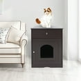 Jopath Cat Home Nightstand,Wooden Pet House Cat Litter Box Enclosure ...
