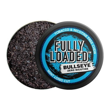 Fully Loaded Chew Tobacco and Nicotine Free Mint Bullseye Pouches Bold ...