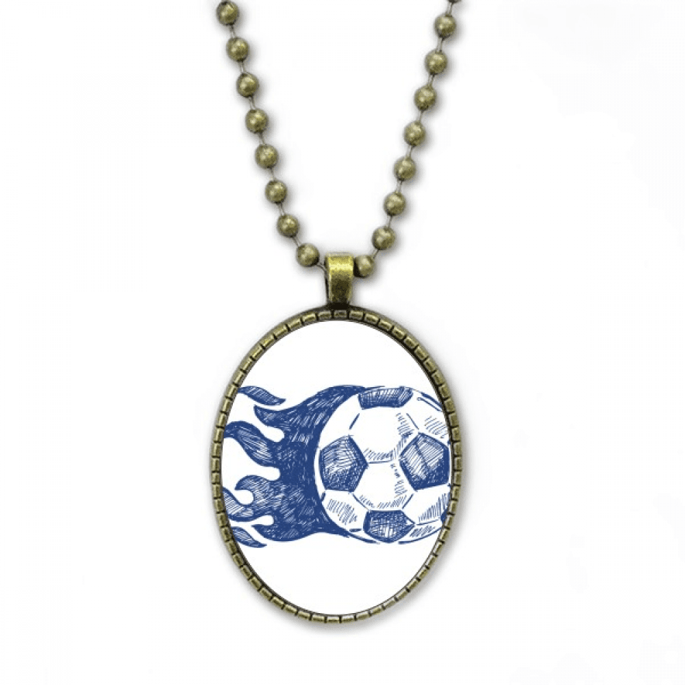 Click here for Unbranded Football Flame Blue Pattern Soccer Neckl... prices