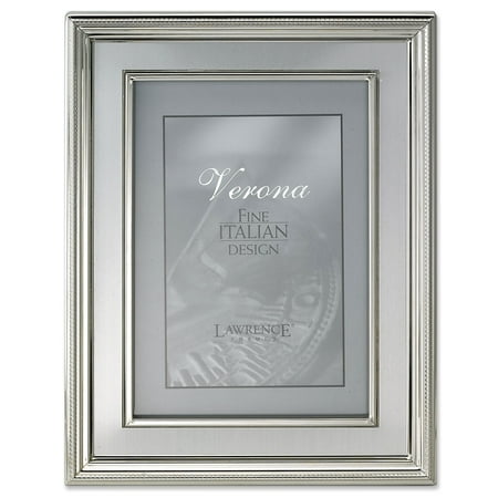 4x6 Silver Plated Metal Picture Frame - Brushed Silver Inner Panel ...