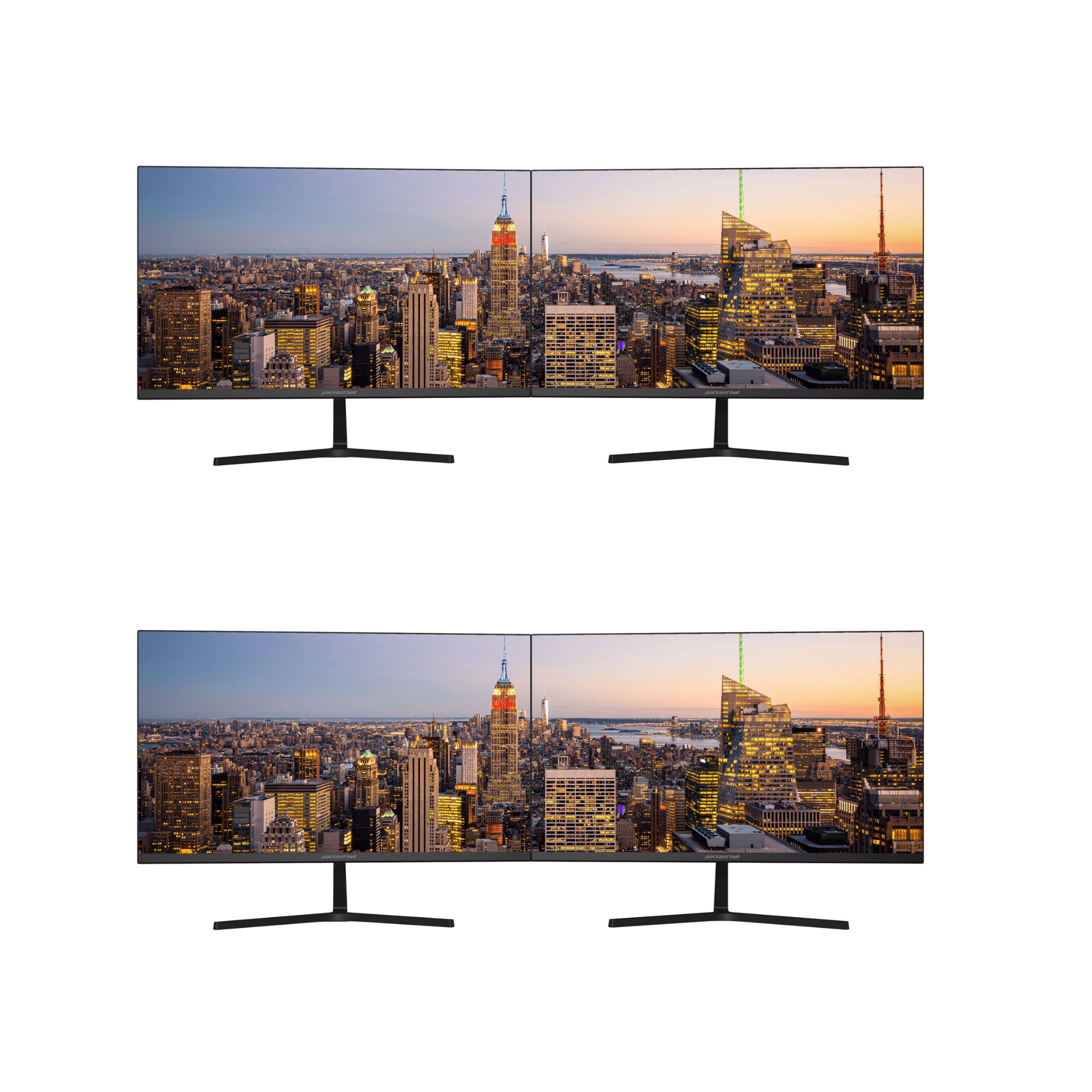 Packard Bell 27 Inch Monitor FHD IPS Display 1920 x 1080p 75 Hz 4 Pack ...
